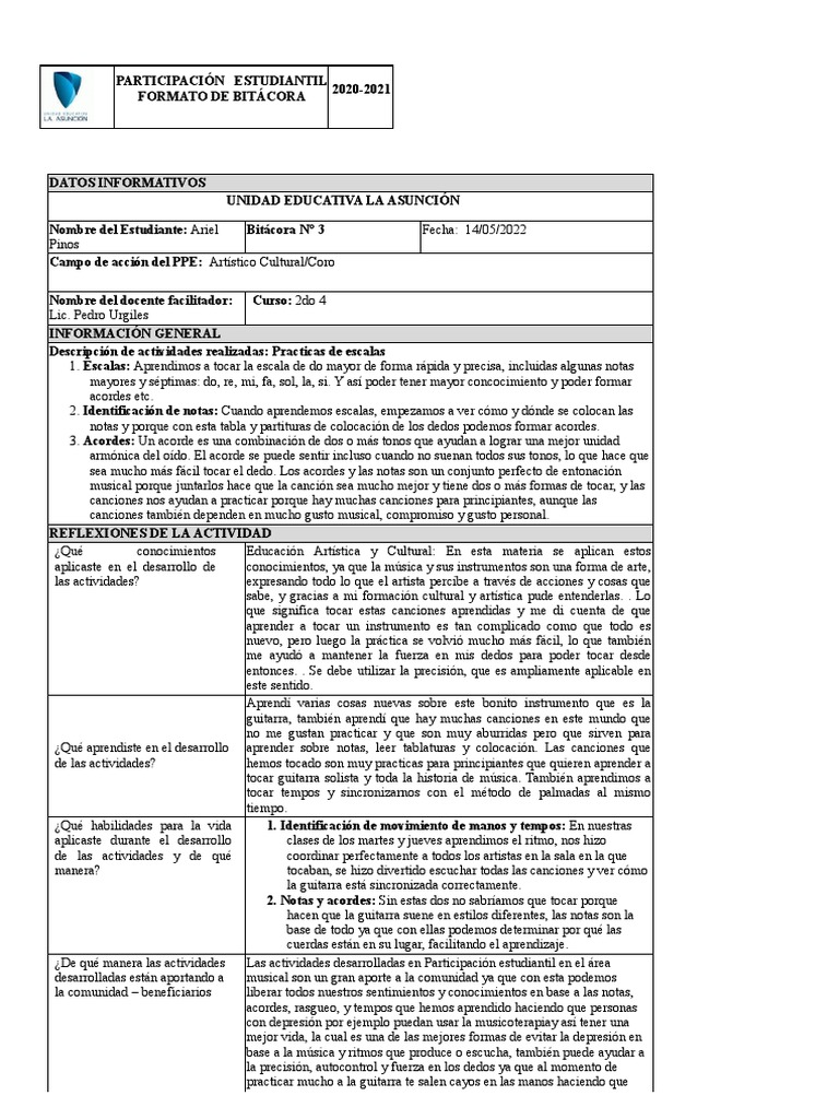 Bitácora 3 Ariel Pinos | PDF