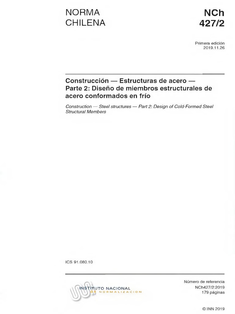 NCH 427 Parte 2 2019 Estructuras de Acero | PDF