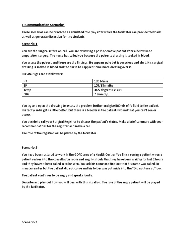 TI Communication Scenarios | PDF
