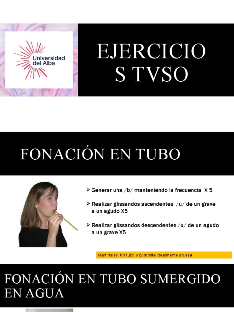 Ejercicios TVSO | PDF | Laringe | Sonido