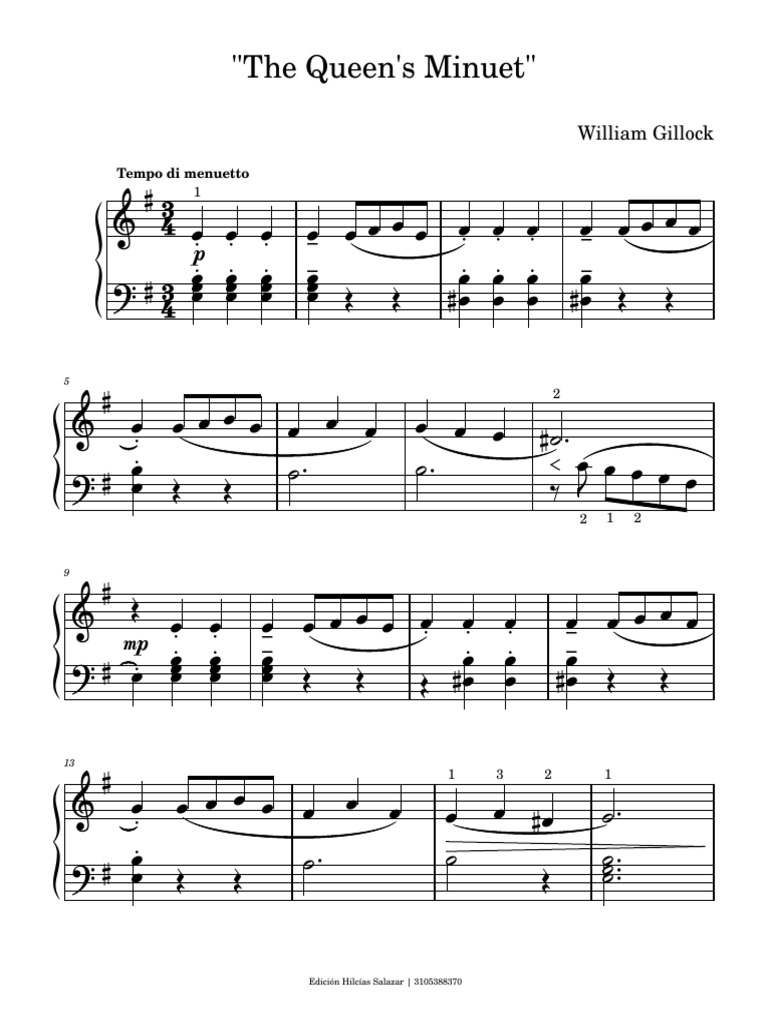 The Queen's Minuet | PDF | Baroque | Musical Forms