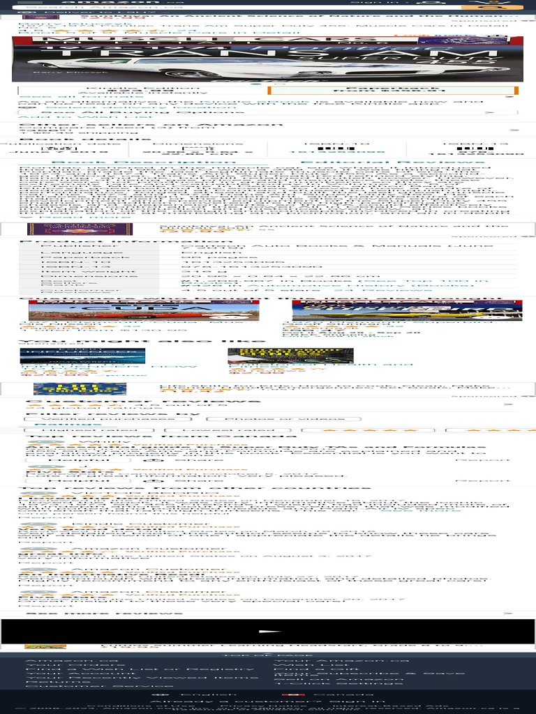 Trans Am Book | PDF | Amazon Kindle | Product Introductions