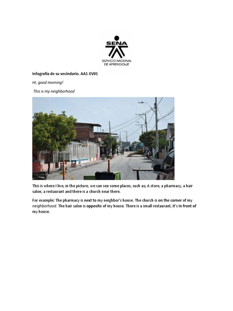 Infografía de Su Vecindario SENA | PDF