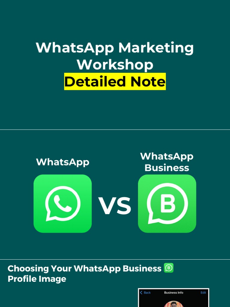 Day 1 - Detailed Notes - WhatsApp Marketing Workshop | PDF | Social Science