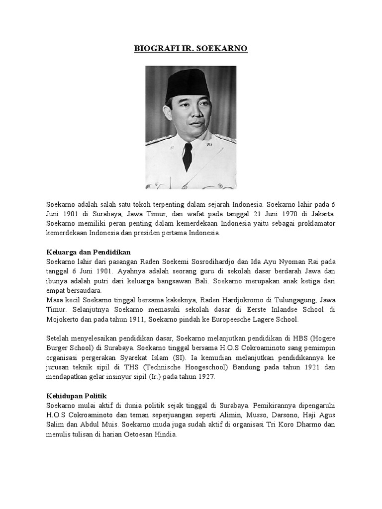 Biografi Ir Soekarno | PDF | Politik