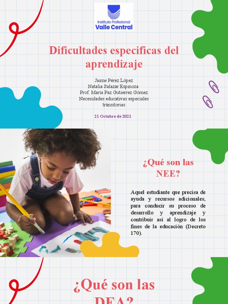 Dificultades Especificas Del Aprendizaje | PDF | Aprendizaje | Escritura