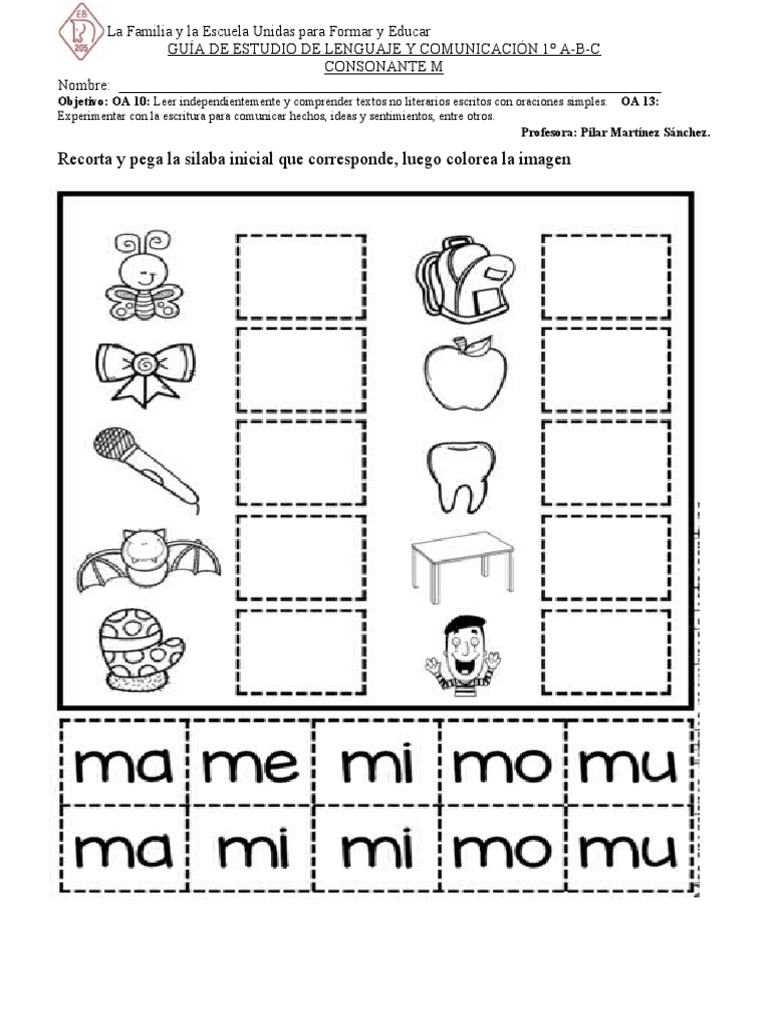 Guia Consonante M | PDF