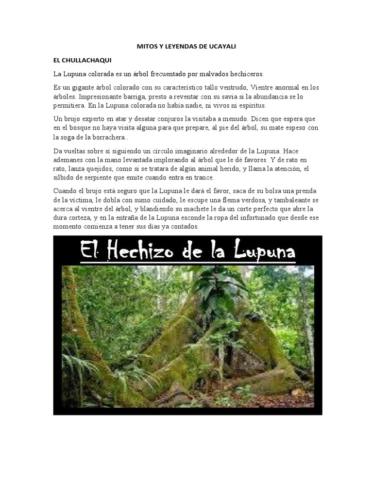 Mitos y Leyendas de Ucayali | PDF