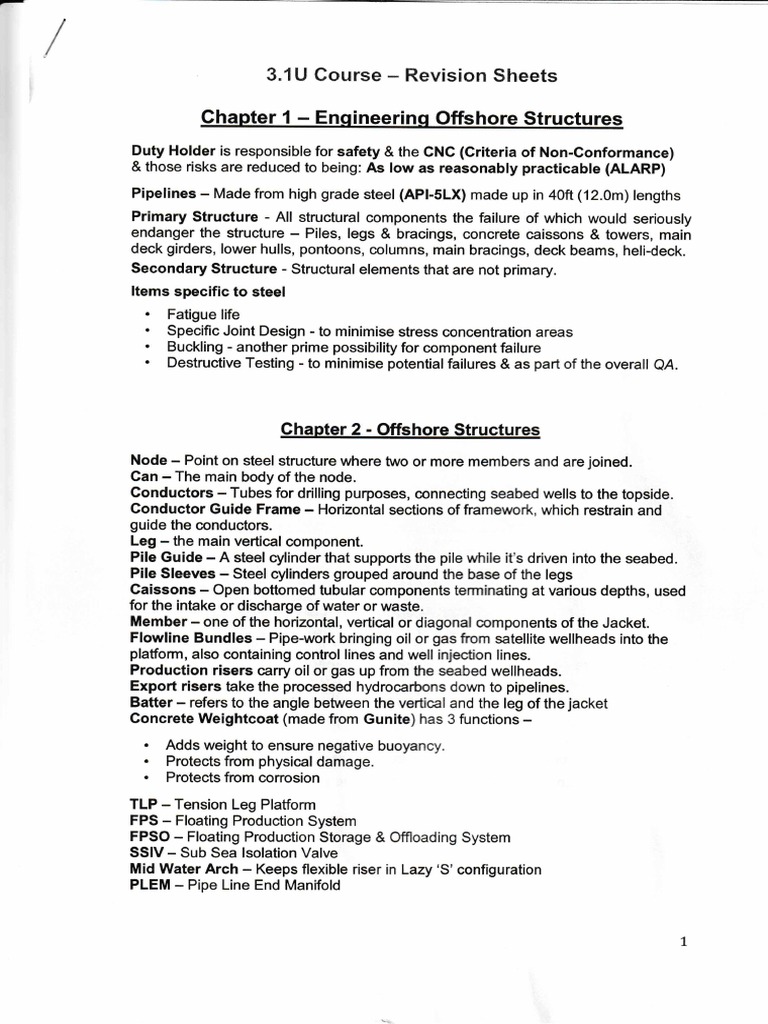 3.1U Revision Sheet | PDF