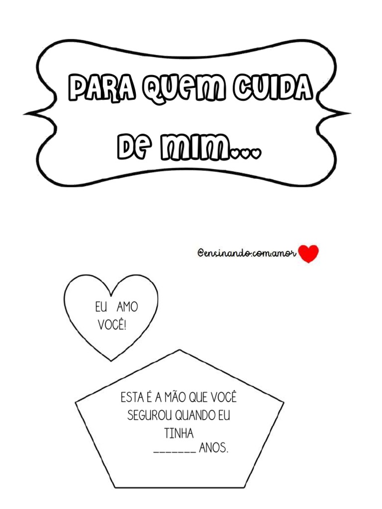 Cartão Para Quem Cuida de Mim | PDF