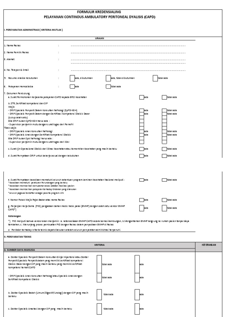 Kredensialing CAPD | PDF