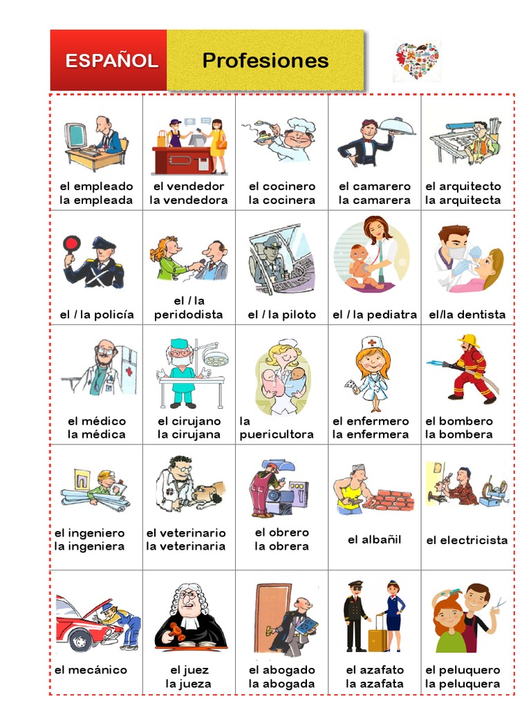 Flashcards de Profesiones en PDF | PDF