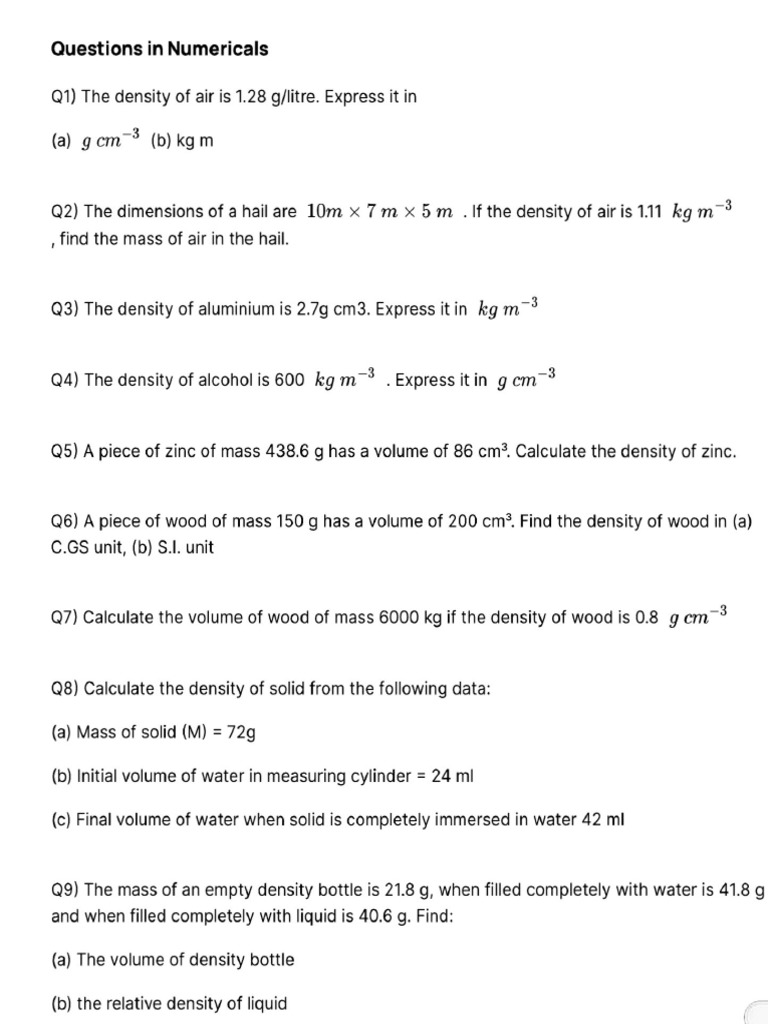 Density and Buoyancy | PDF | Foreign Language Studies