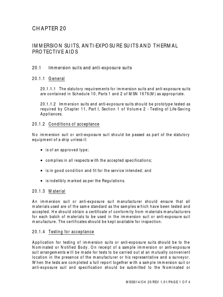 Immersion Suit Tpa | PDF