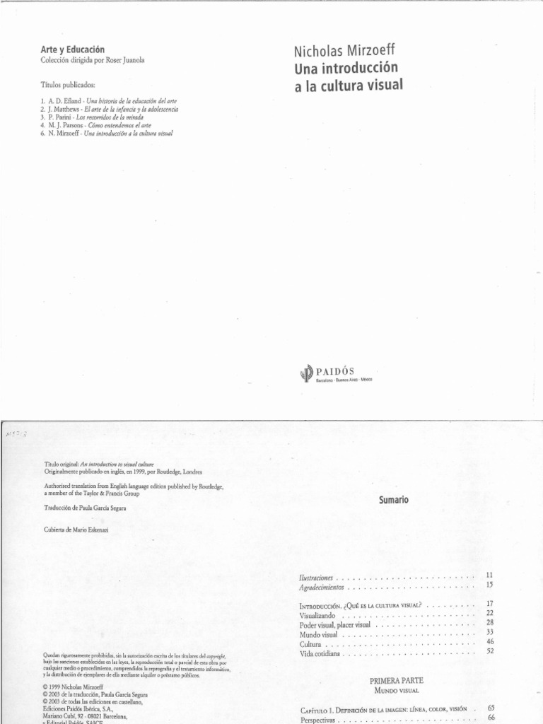 Nicholas Mirzoeff, ¿Qué Es La Cultura Visual | PDF