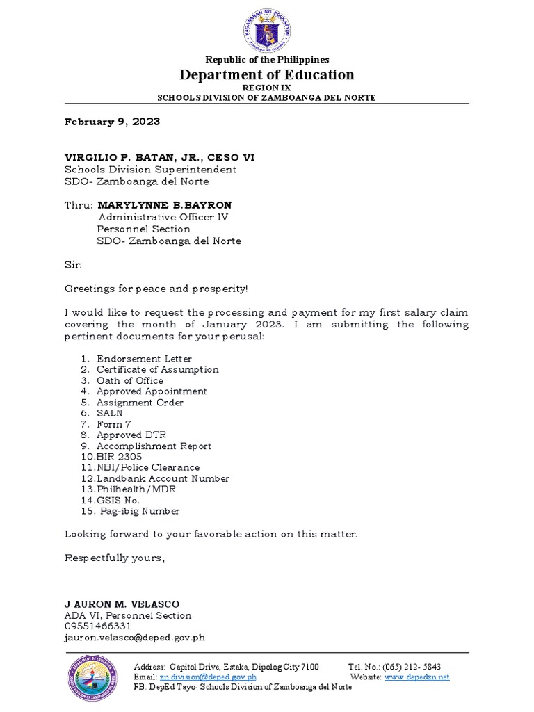 Letter Request | PDF