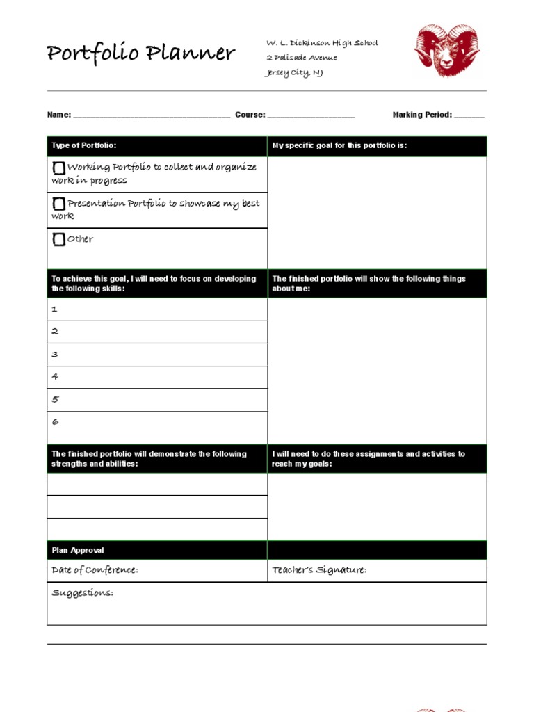W. L. Dickinson High School Portfolio Guide | PDF