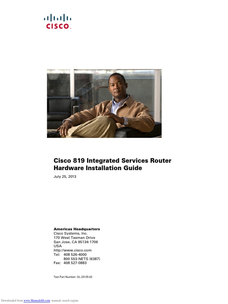 Cisco 819 Integrated Services Router Hardware Installation Guide | PDF