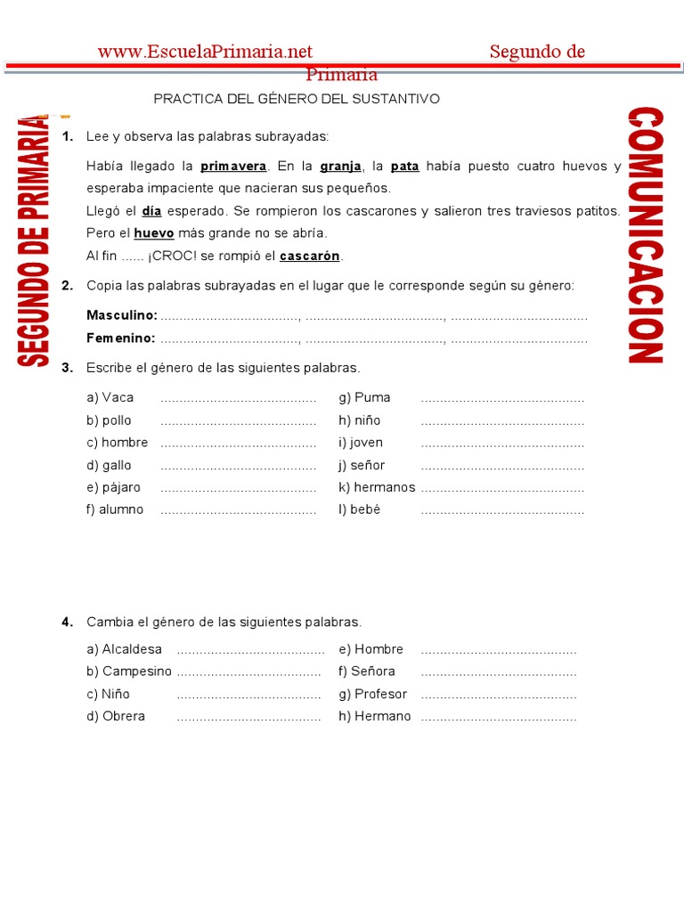 Genero Del Sustantivo | PDF