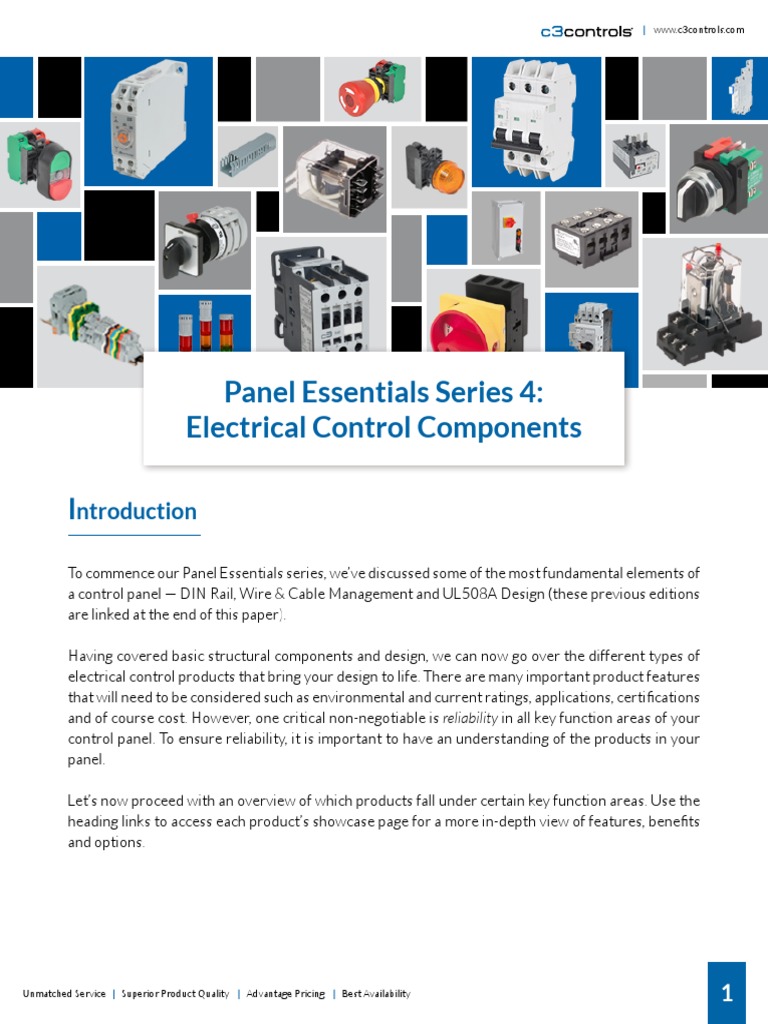 C3controls Panel Essentials Series 4 Electrical Control Components | PDF