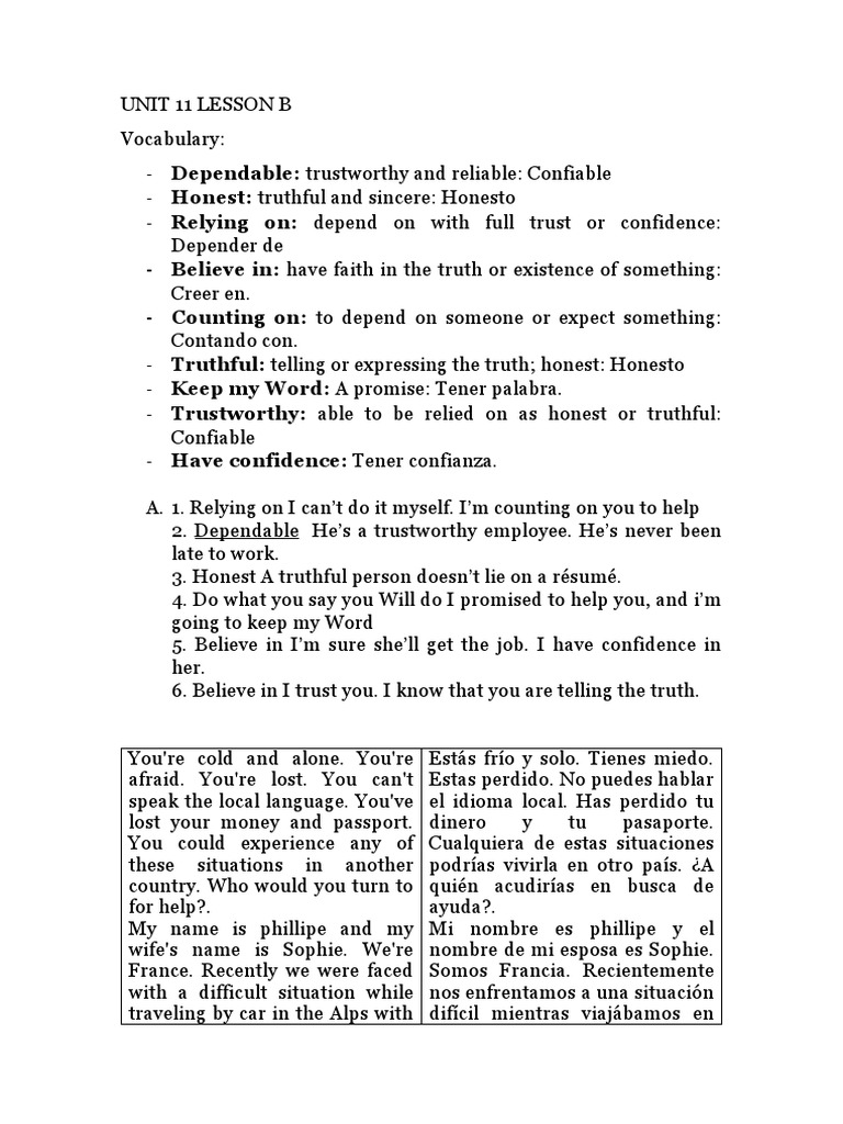 Unit 11 Lesson B | PDF