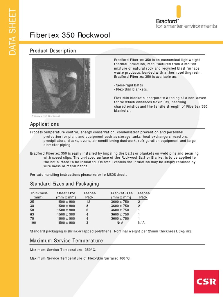 Fibertex 350 Rockwool | PDF