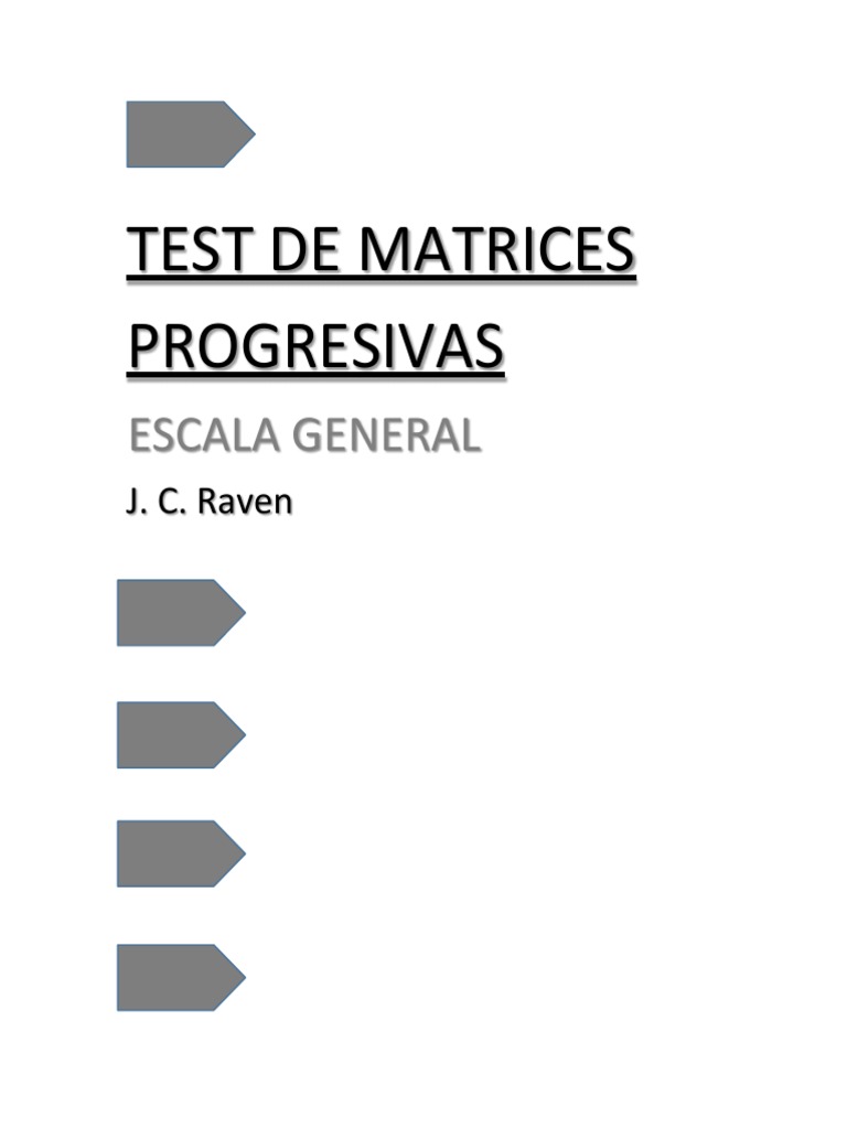 Raven Escala General - Cuadernillo | PDF