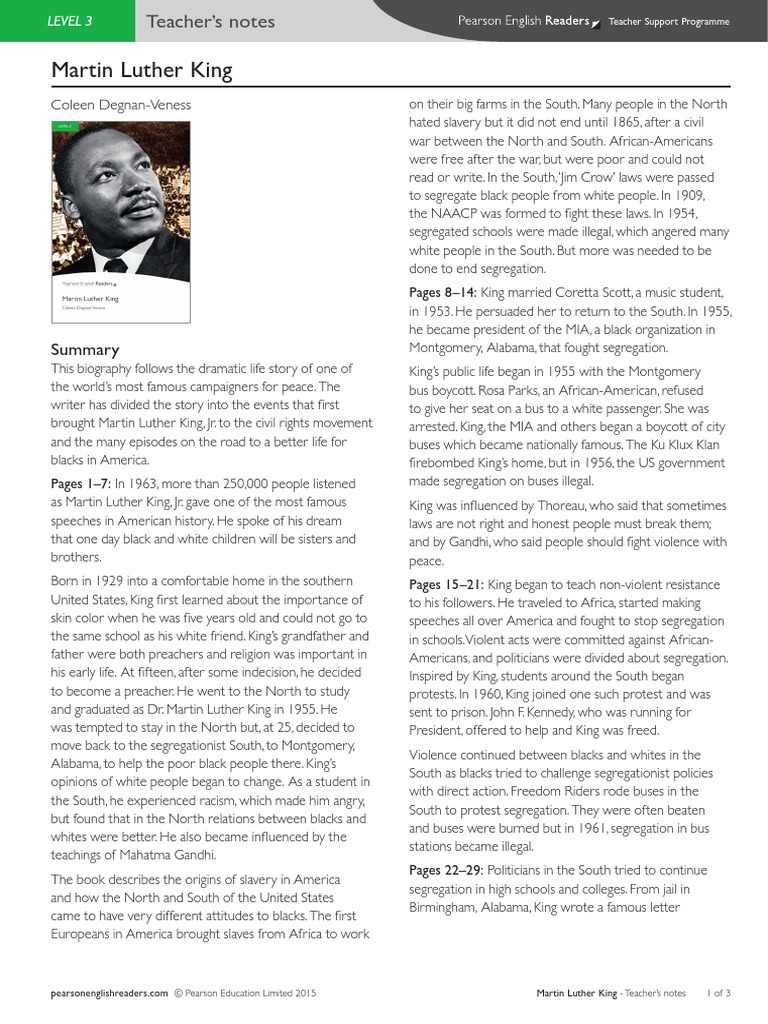 AMAZING READERS - PDF - Book of The Week - Martin Luther King Risorse ...
