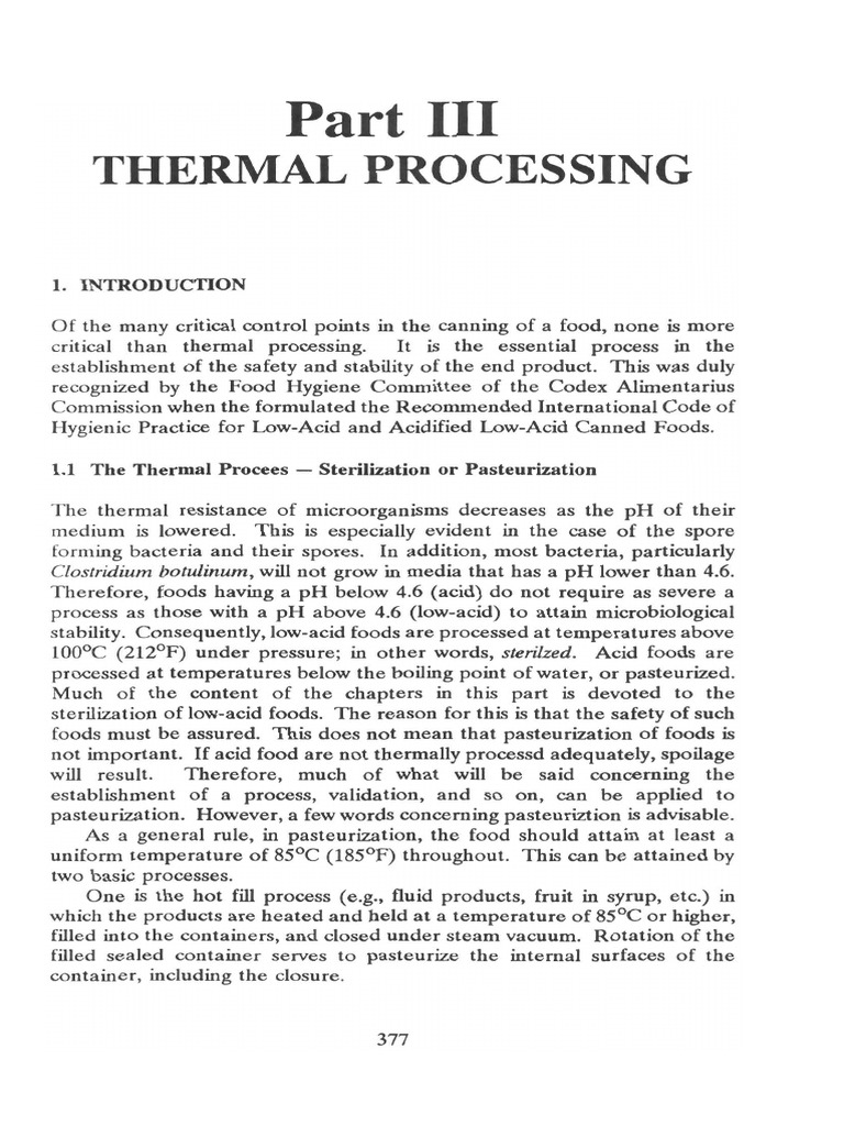 Part III - Thermal Processing | PDF