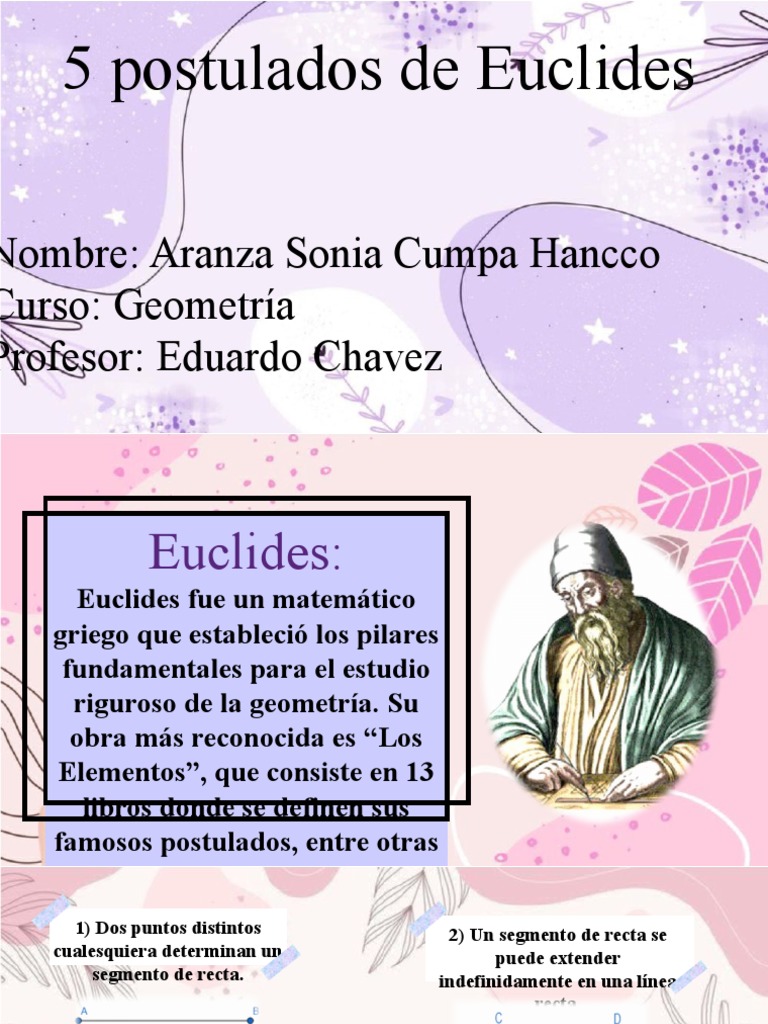 5 Postulados de Euclides | PDF