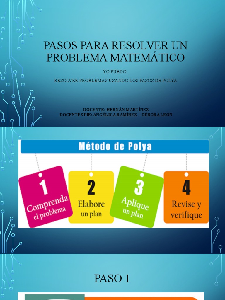 Pasos para Resolver Un Problema Matemático | PDF