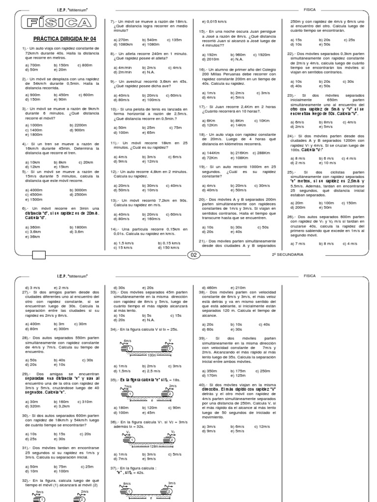 Ficha Segundo de Secundaria | PDF