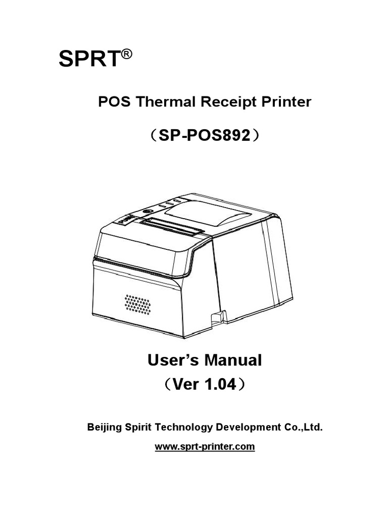 DIGITALPOS IMPRESORA TERMICA SP-POS892-users-manual-ver-1.04 | PDF | Printer (Computing ...
