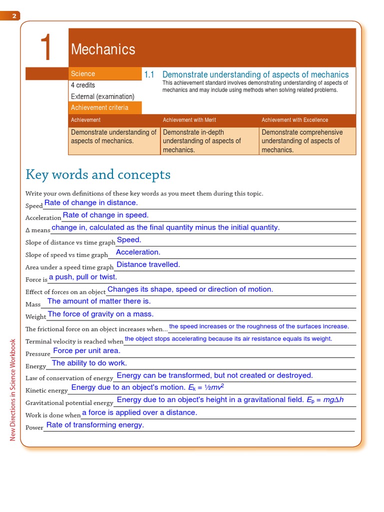 Mechanics Answers | PDF