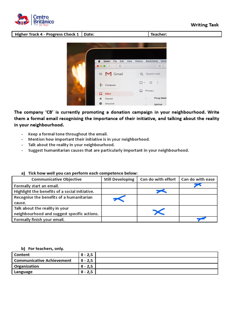Writing Task - Higher Track 4 - Progress Check 1 | PDF Writing Task - Higher Track 4 - Progress Check 1 | PDF