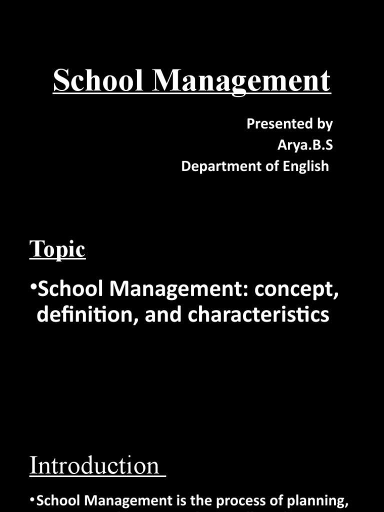 School Management | PDF
