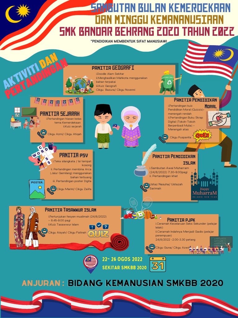 Sambutan Bulan Kemerdekaan Dan Minggu Kemanusiaan (Poster (Portrait) ) | PDF