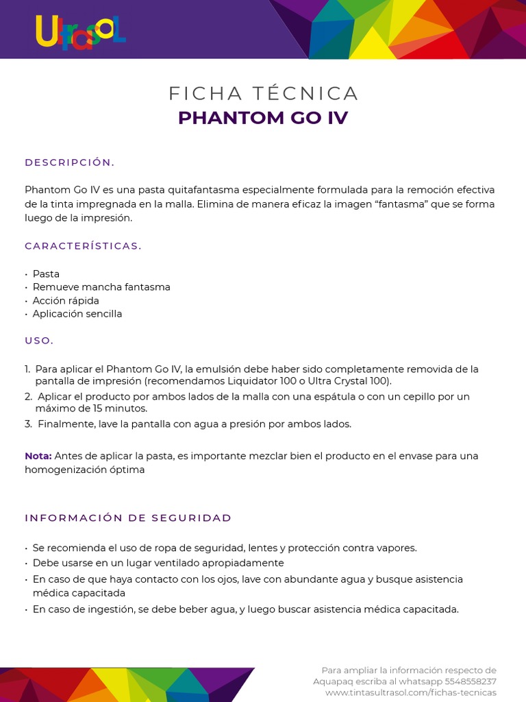 Ficha Tecnica PHANTOM GO | PDF