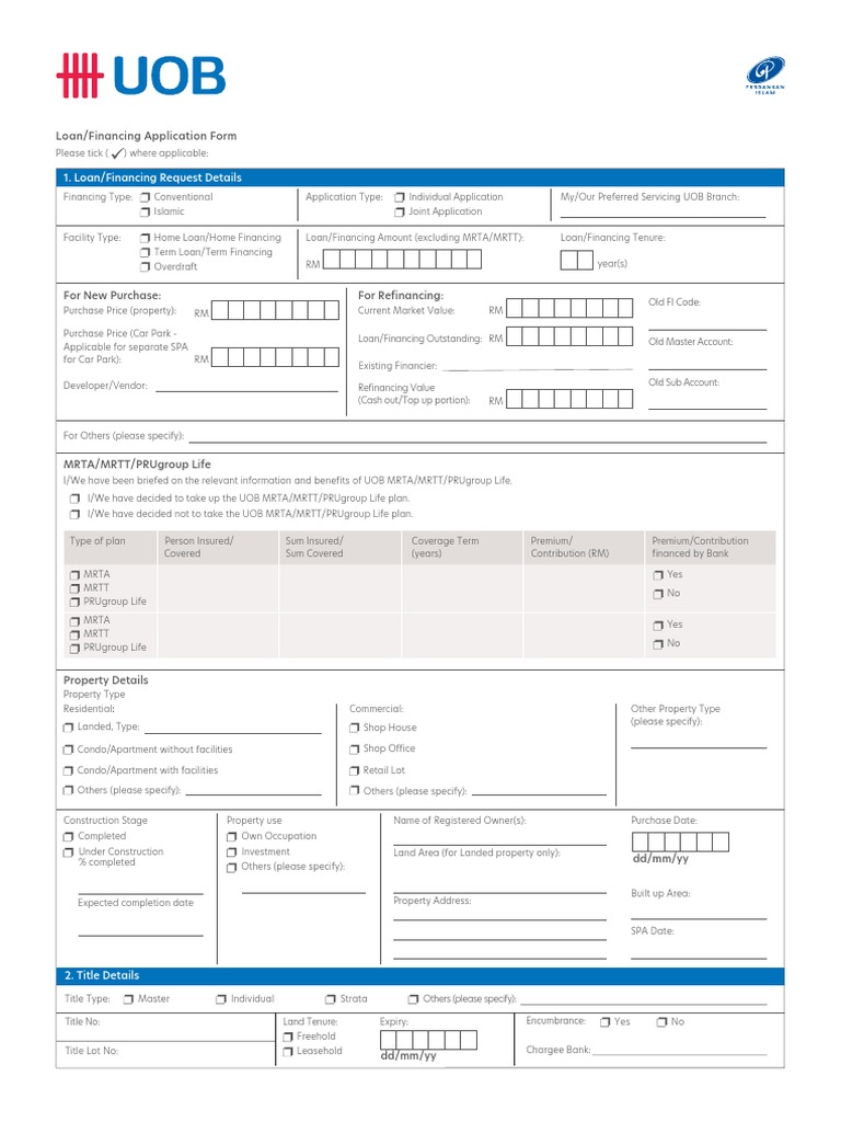 Form - Home Loan Application Form (En) FA | PDF