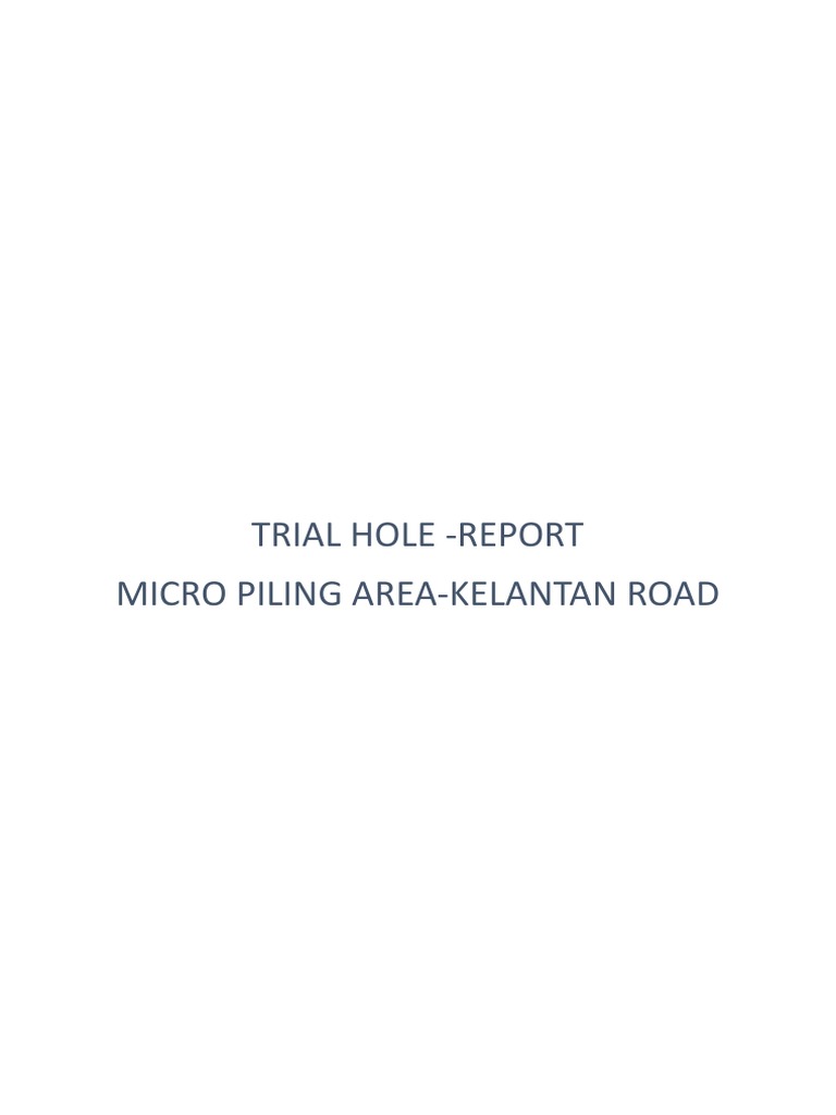 Trial Hole Report | PDF