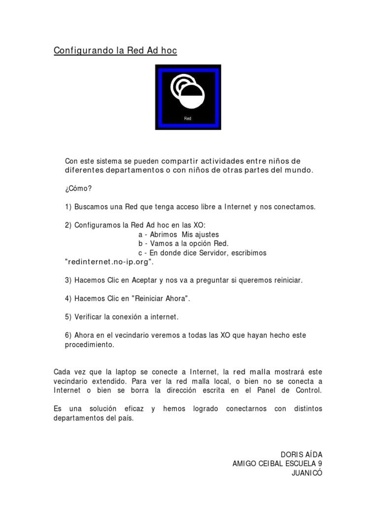Configurando Red Ad Hoc | PDF | Negocios | Tecnología
