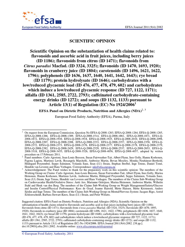 Substantiation of Health Claims | PDF