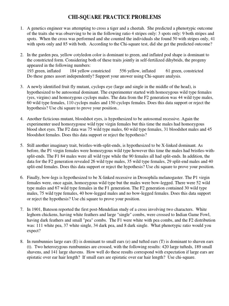 Chi Squarepractice1 | PDF | Wellness