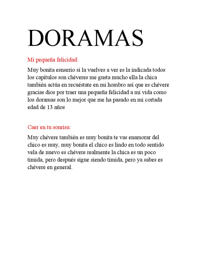 DORAMAS | PDF