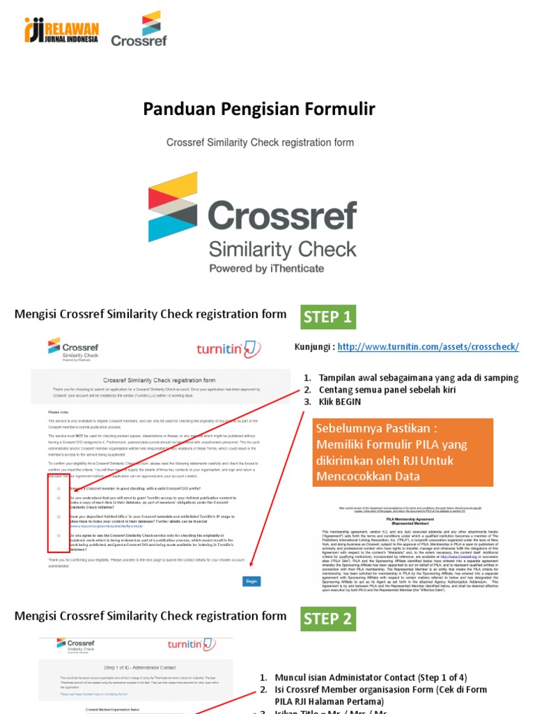 RJI Step Form Crossref Similarity Check | PDF