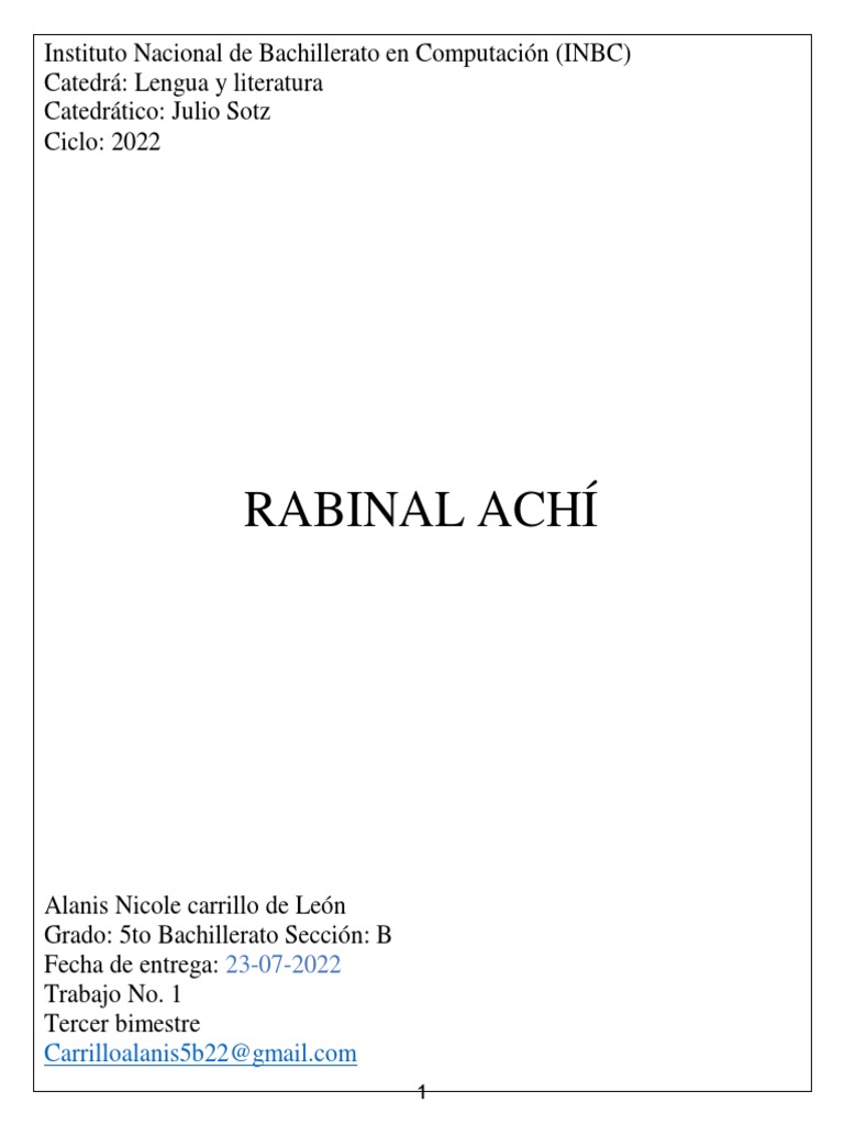 Rabinal Achí | PDF