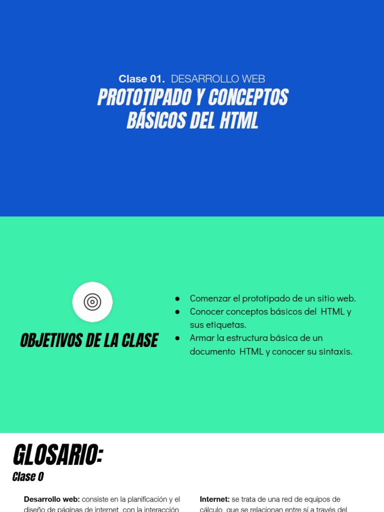 Clase 01 - Prototipado y Conceptos Básicos de HTML | PDF | HTML | Página web