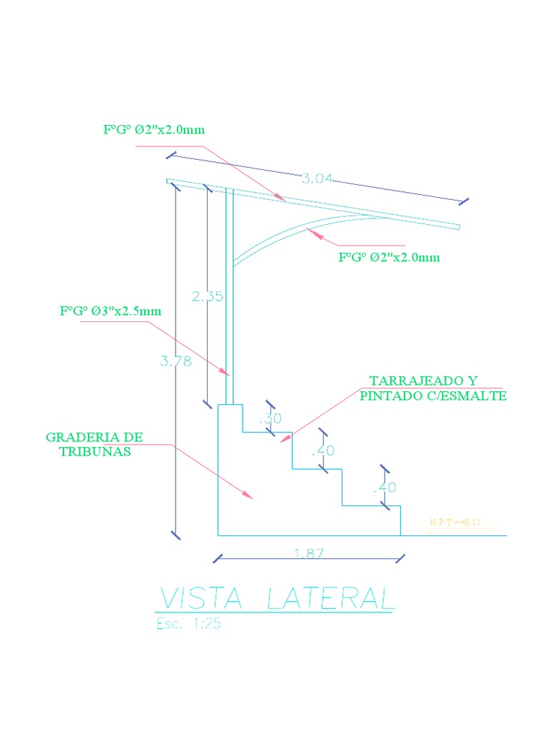 Detalle de Cobertura en Graderias 1 | PDF