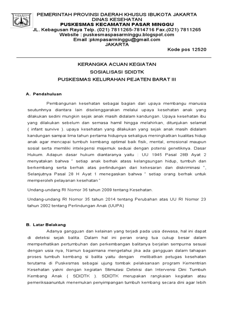 Kak Sosialisasi Sdidtk 2020 | PDF