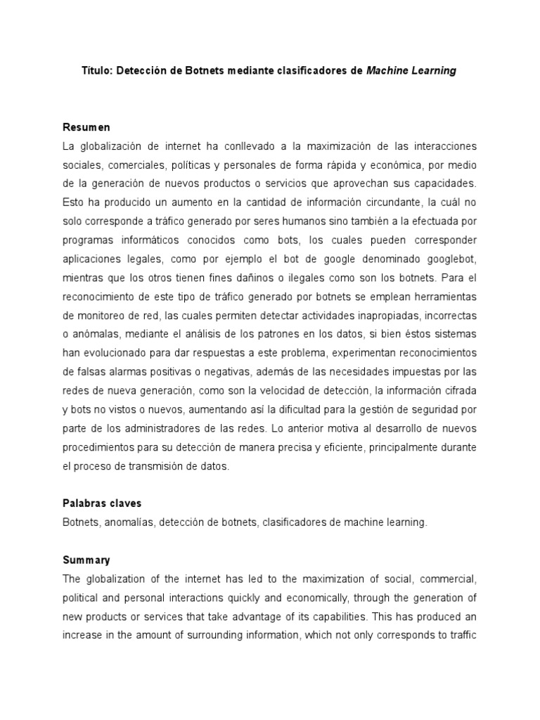 Articulo Botnets Ejemplo Pdf